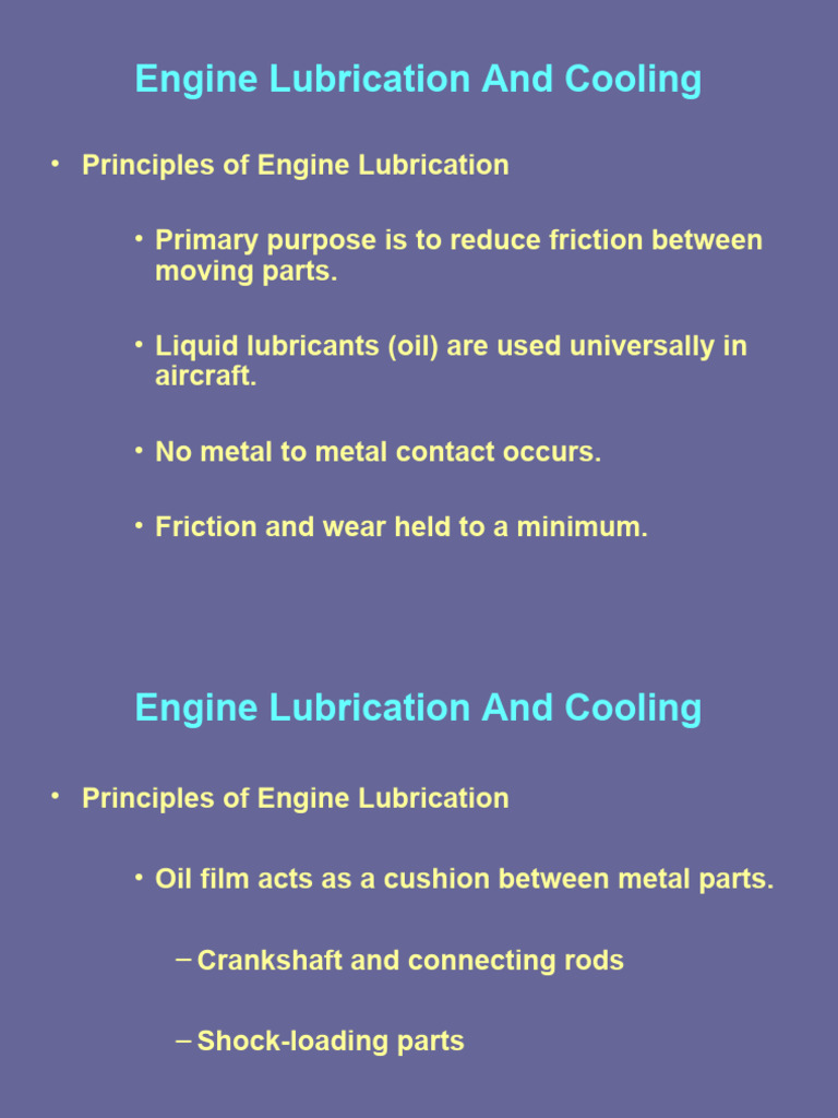 Aircraft Engine Lubrication & Cooling Systems | PDF | Motor Oil | Lubricant