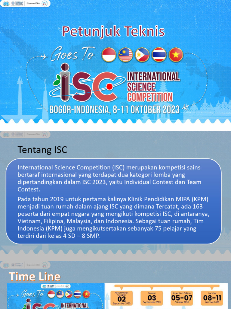 Juknis Seleksi International Science Competition 2023 | PDF