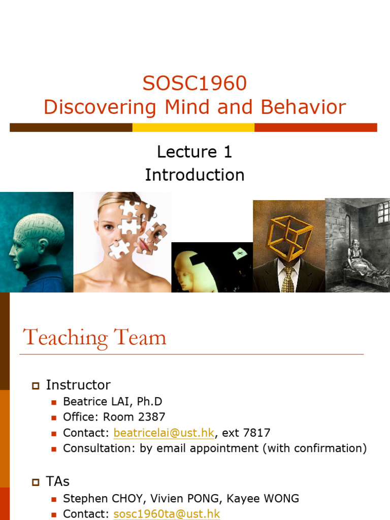 Lecture 1 Introduction | PDF | Id | Psychology