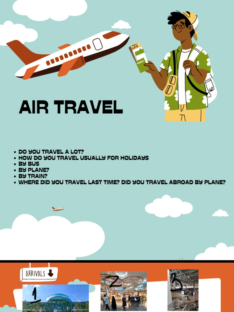 Building Travel Vocabulary Education Presentation in Blue Orange Semi ...