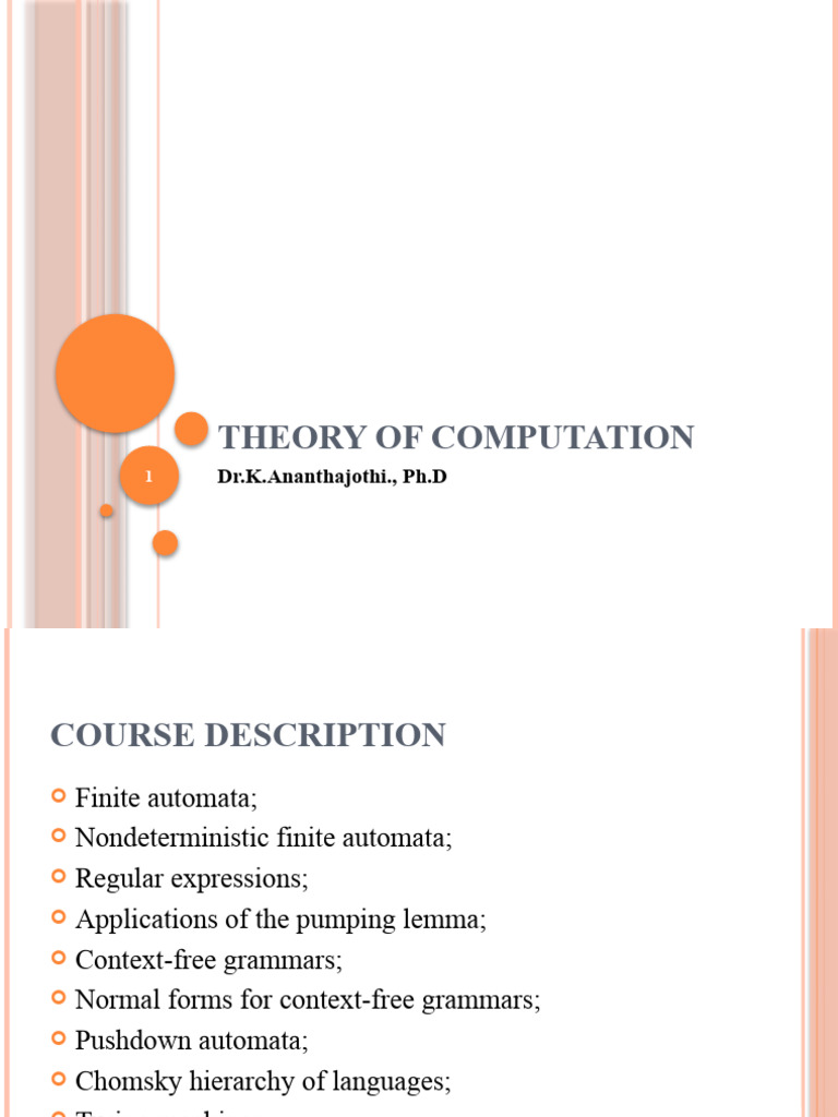 Toc Unit1 | PDF | Mathematical Proof | Formal Methods