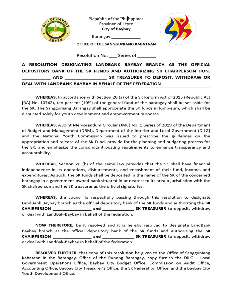 Resolution For Landbank | PDF | Government | Economies