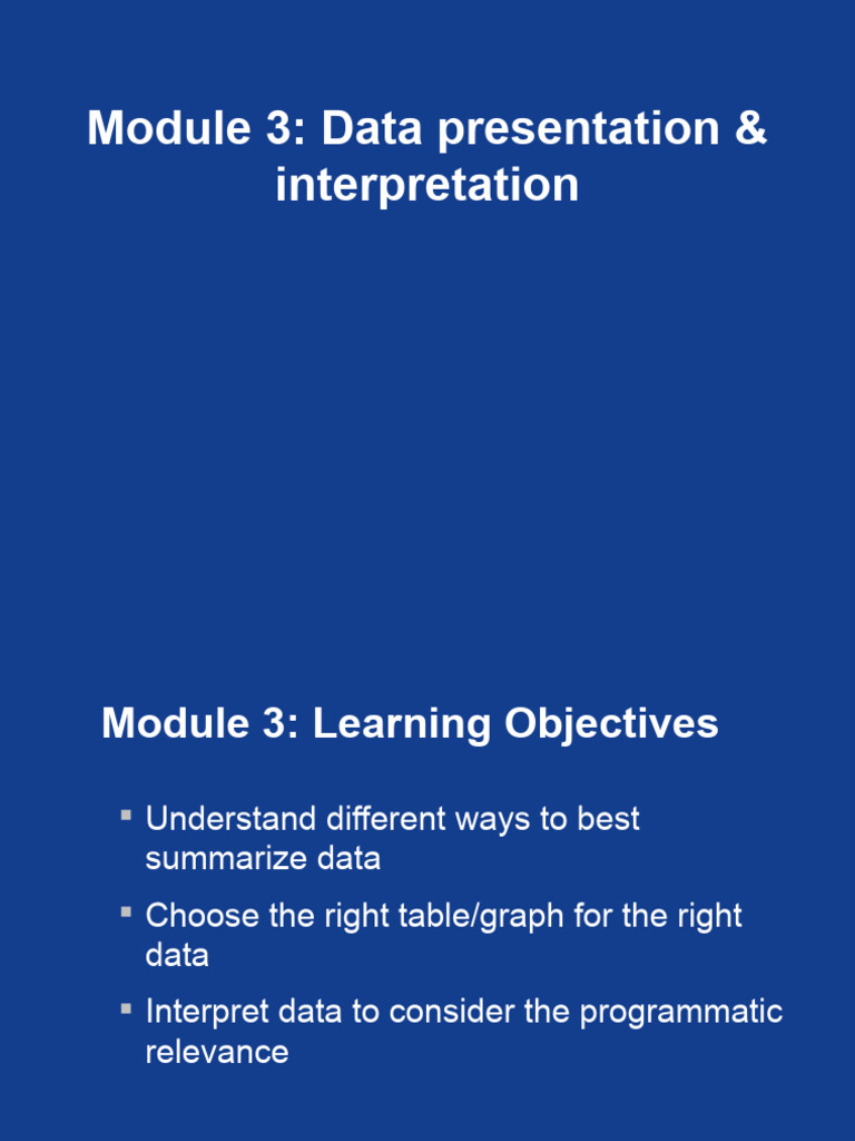 Module 3: Data Presentation & Interpretation | PDF | Coefficient Of Variation | Statistics