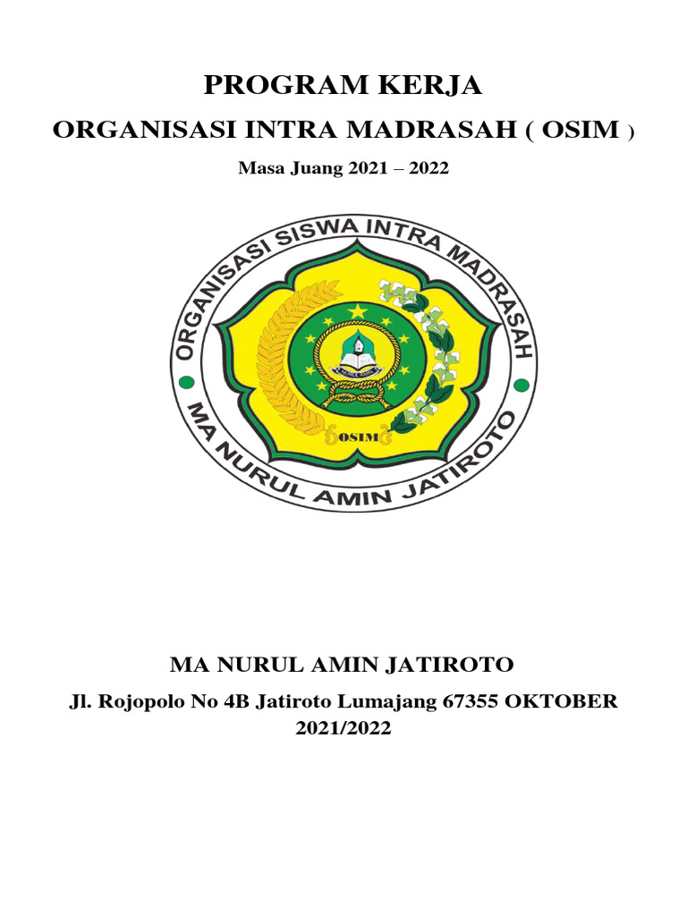 Osim Program Kerja Osim 2021 | PDF