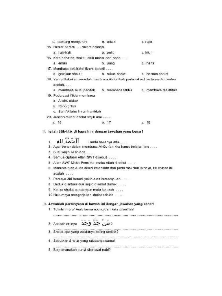 Soal Latihan KK | PDF