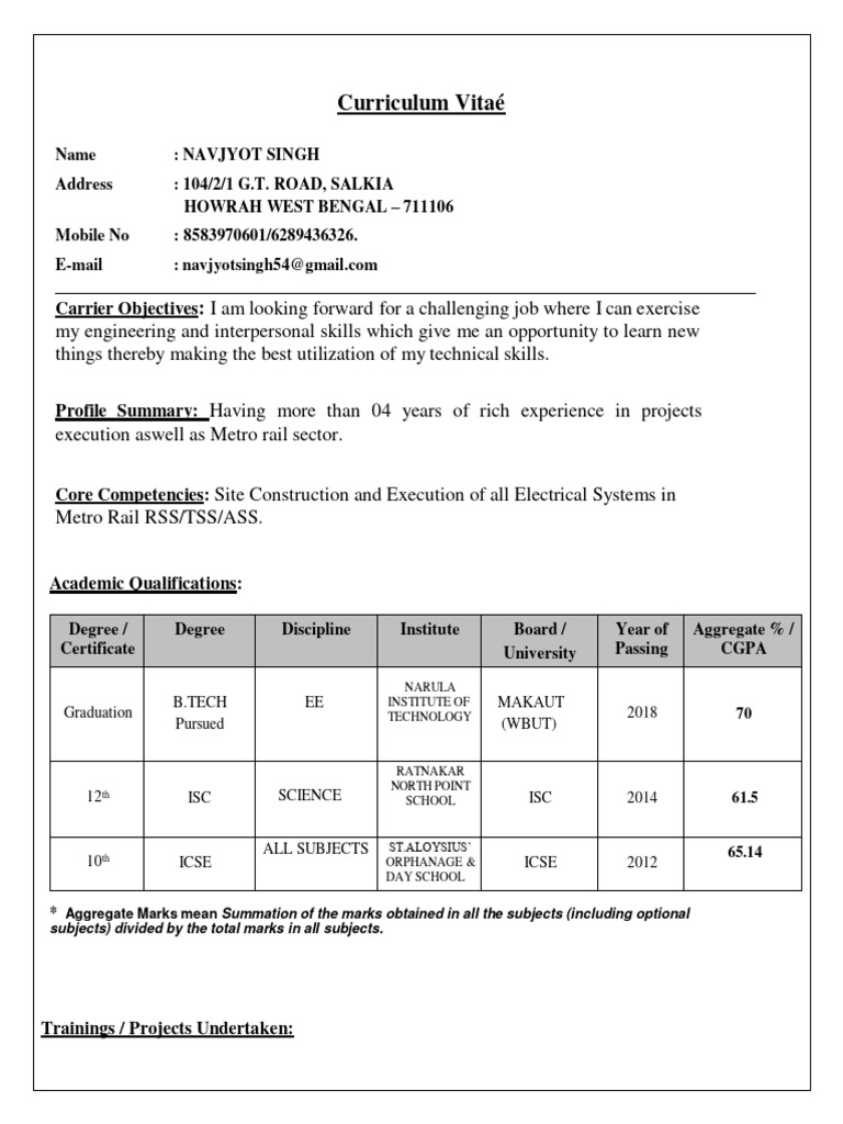 Navjyot Resume | PDF | Electric Power | Electricity