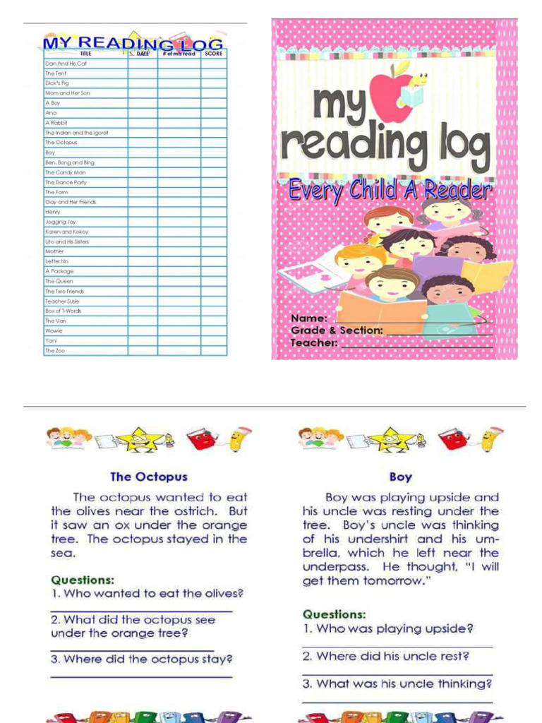 Booklet - 5.my Reading Log | PDF