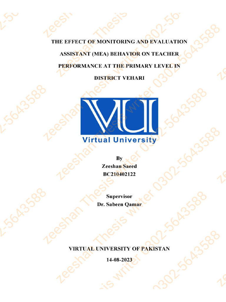 Edua630 Sample Thesis | PDF