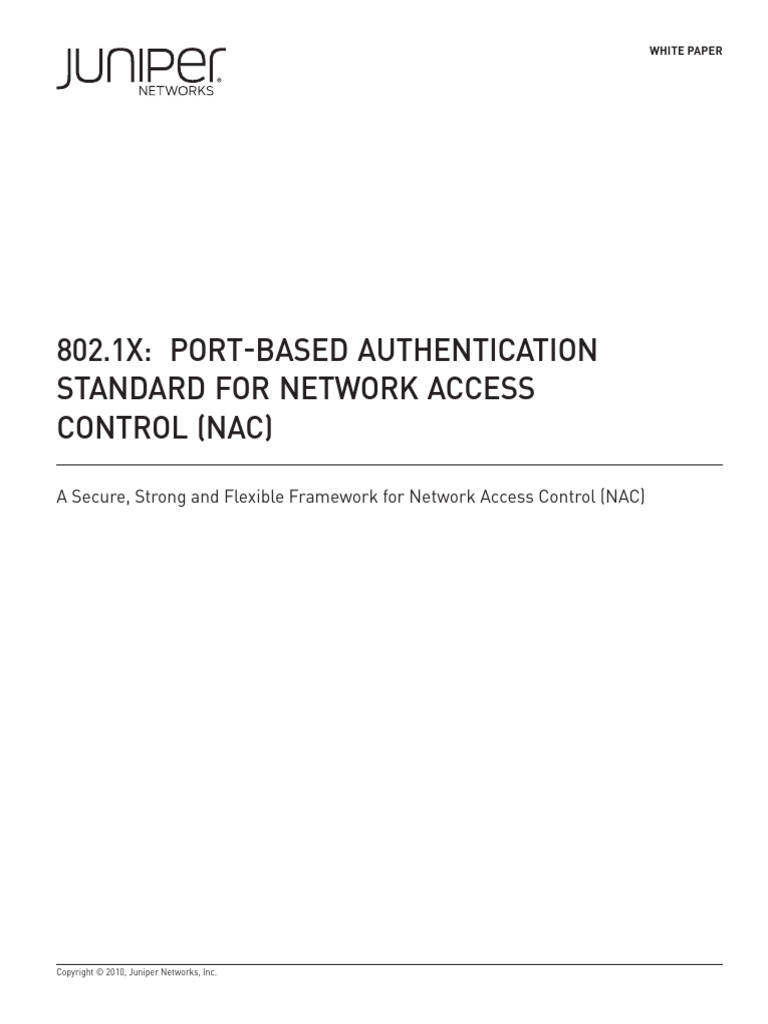 802.1X Port Based Authentication | PDF | Computer Network | Radius 802.1X Port Based Authentication | PDF | Computer Network | Radius