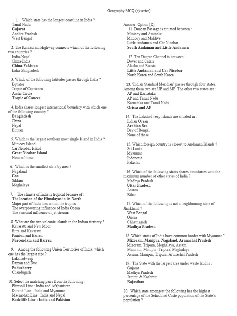 Geography Gkseries | PDF | Himalayas | Earth Sciences