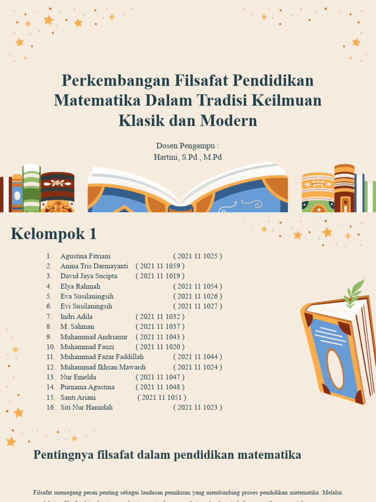 Sejarah & Filsafat MTK Kel 1 - Materi 10 | PDF
