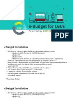 eBudget System for LGUs Guide | PDF | Budget | Computing