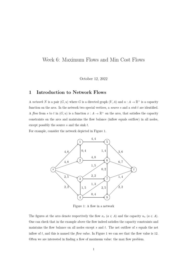 Graph Theory Maximum Flows And Min Cost Flows Pdf Computational Problems Computational