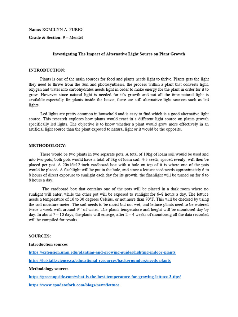 The Title, Introduction, Methodology and Sources - FURIO | PDF | Plants ...