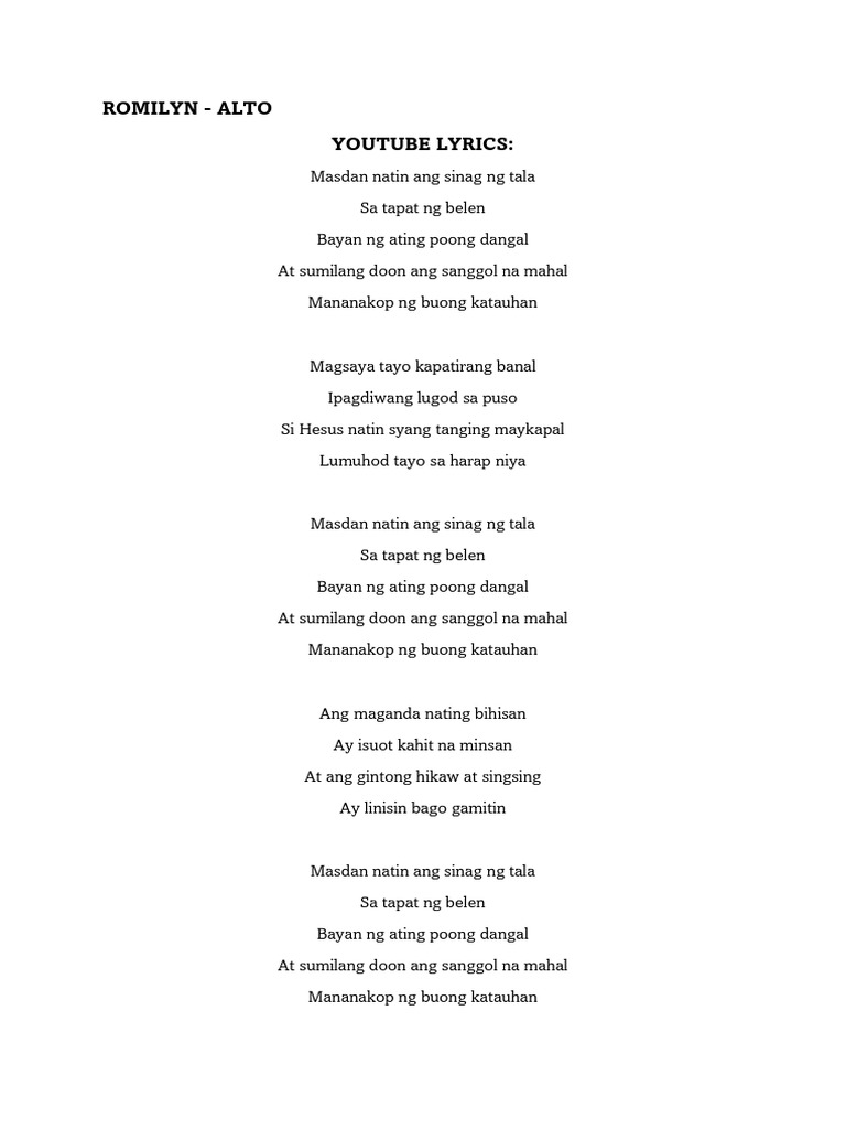 Alto - Music Sheet | PDF