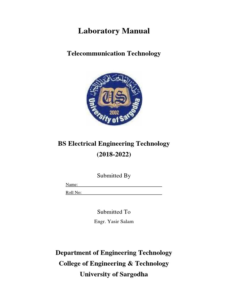 Telecom Tech Lab Manual | PDF | Analog To Digital Converter | Frequency ...