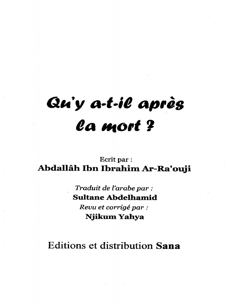 Qu y A T Il Apres La Mort | PDF