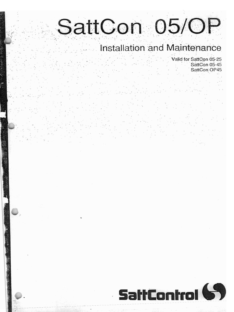SattCon 05-0P Installation and Maintenance | PDF | Computer Engineering ...