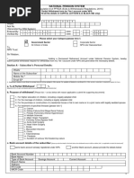 Partial Withdrawal Form For Tier I Account Under NPS | PDF