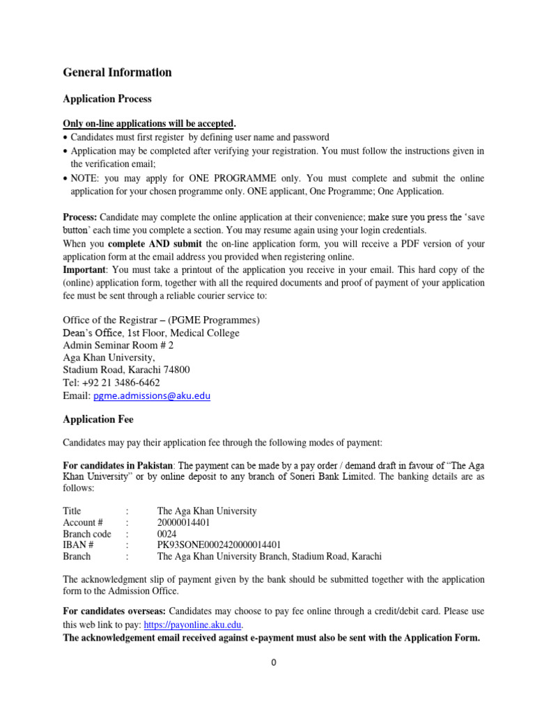 PGME General Information | PDF | Residency (Medicine) | University And College Admission