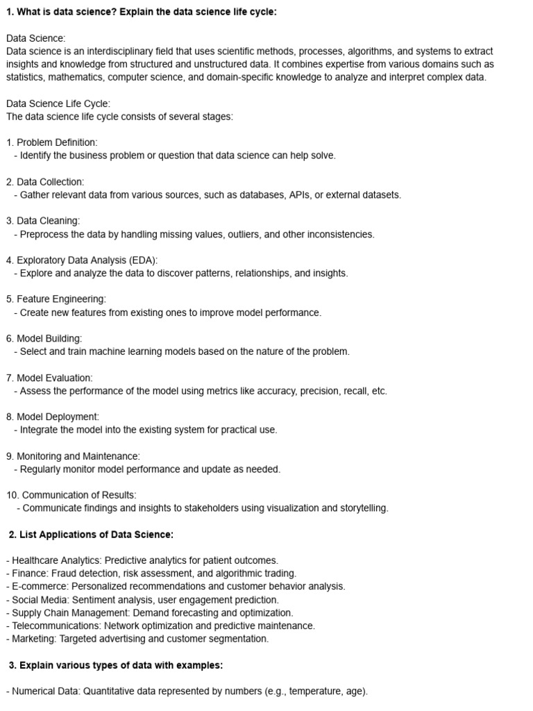 Data Science Assignment | PDF | Data Analysis | Data Science
