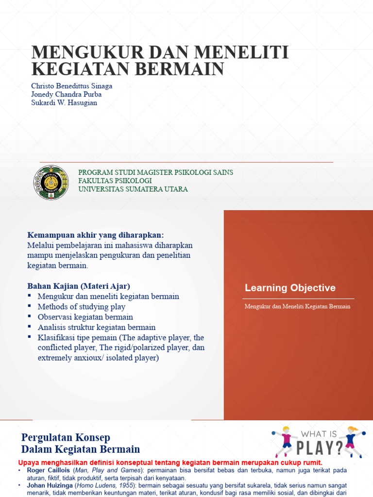 Mengukur Dan Meneliti Kegiatan Bermain... | PDF