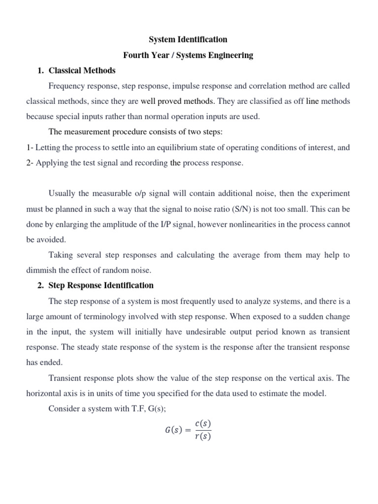 System Identification L7 | PDF | Signal To Noise Ratio | Electrical Engineering