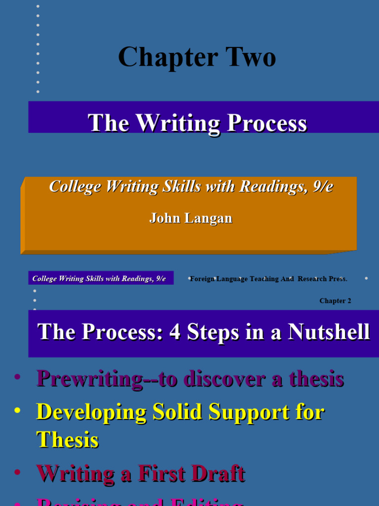 Chapter 2 The Writing Process | PDF | Language Education | Cognitive ...
