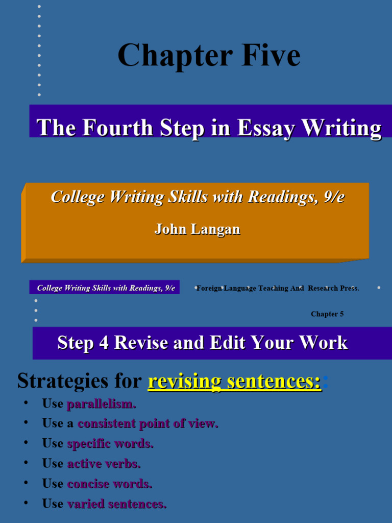 Revising and Editing Essays | PDF | Proofreading | Semantic Units