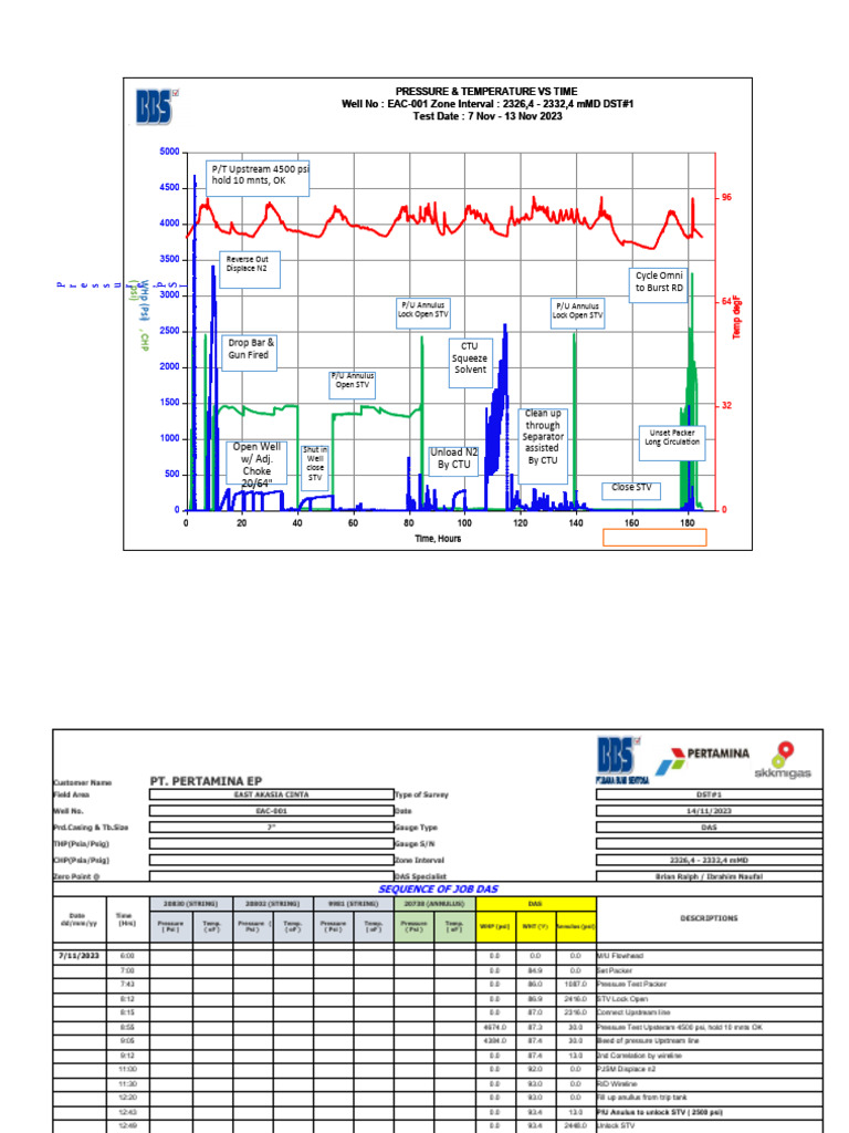 Das Report Dst#1 Eac-001 7-14 Nov Final | PDF | Valve | Pump