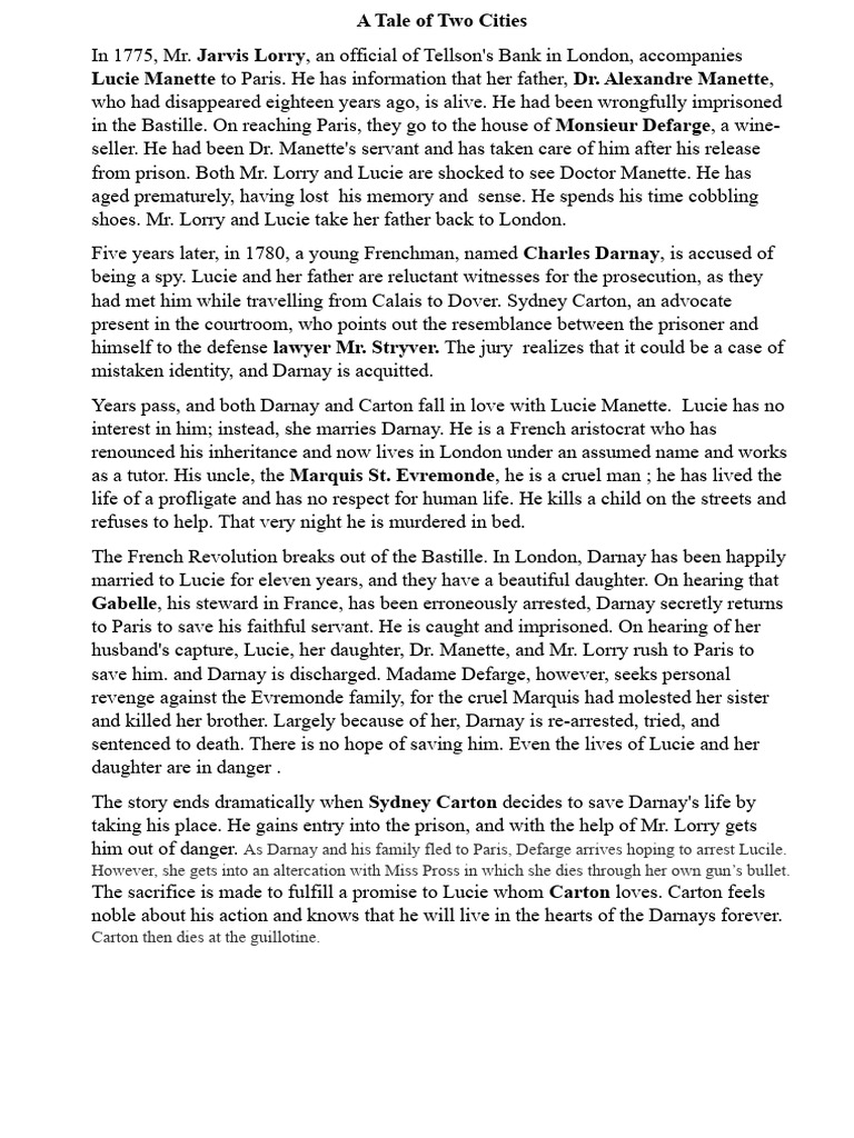 A Tale of Two Cities | PDF | A Tale Of Two Cities | Works About The ...
