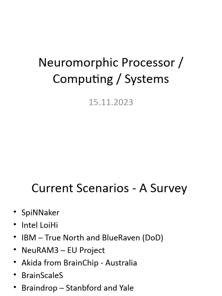 Neuromorphic Processor - Our - Presentation - 1.0 | PDF | Computer ...