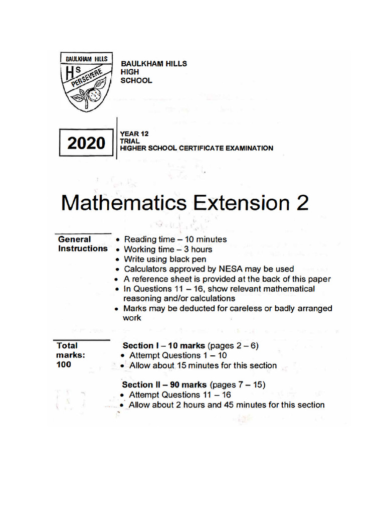 Baulko 4U Exam Questions | PDF | Triangle | Area