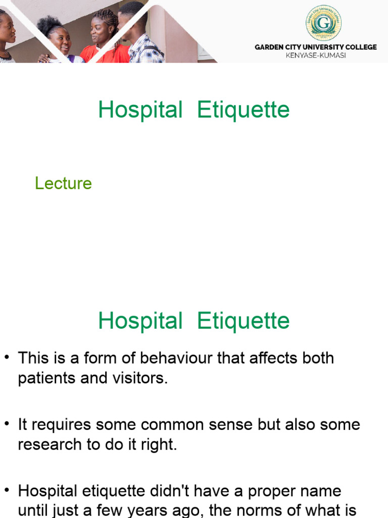DddddHospital Etiquette | PDF | Nursing | Health Professional