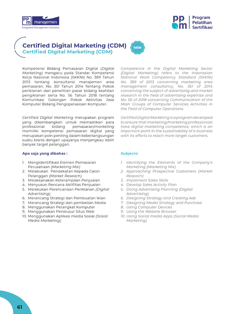 Certified Digital Marketing (CDM) | PDF