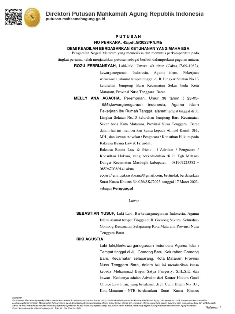 Putusan Perdata | PDF