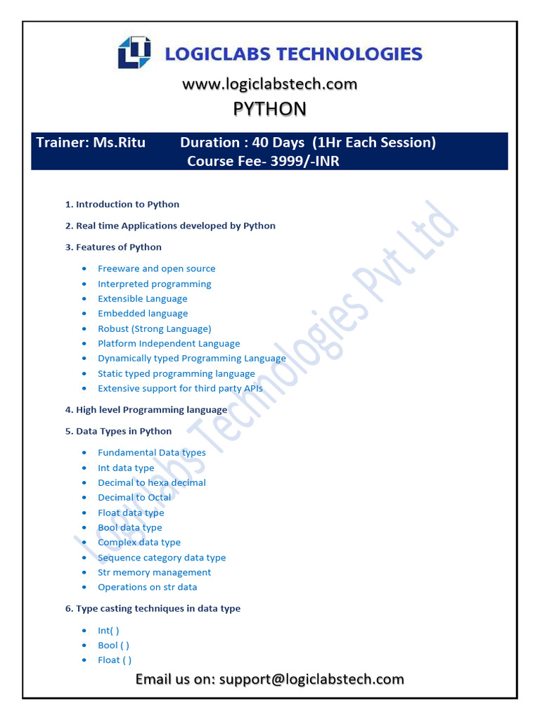 Python Course | PDF | Parameter (Computer Programming) | Method (Computer Programming)