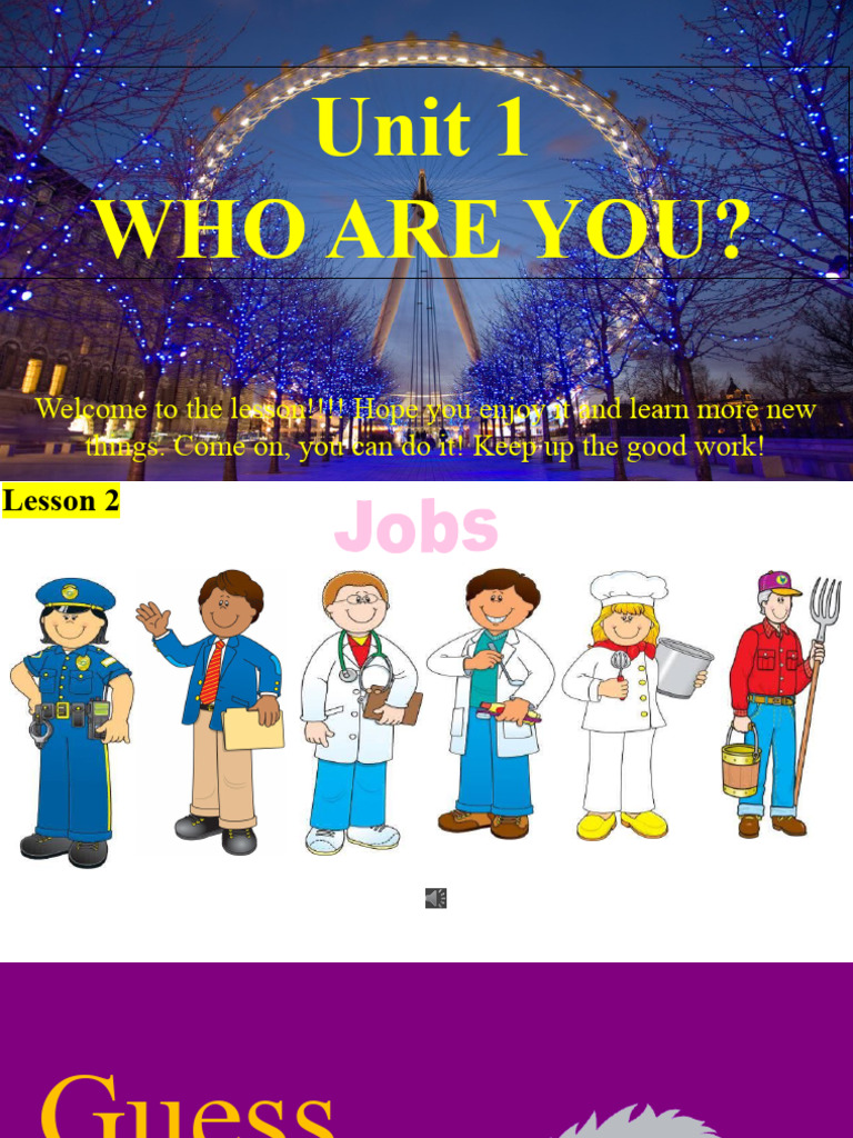 Jetstream 1 - Unit 1 JOBS | PDF | Language Arts & Discipline