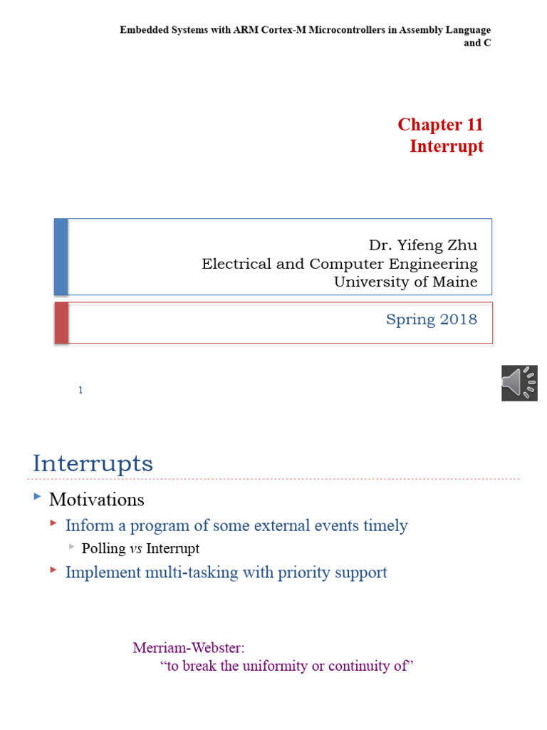 Chapter 11 Interrupt | PDF | Thread (Computing) | Electrical Engineering