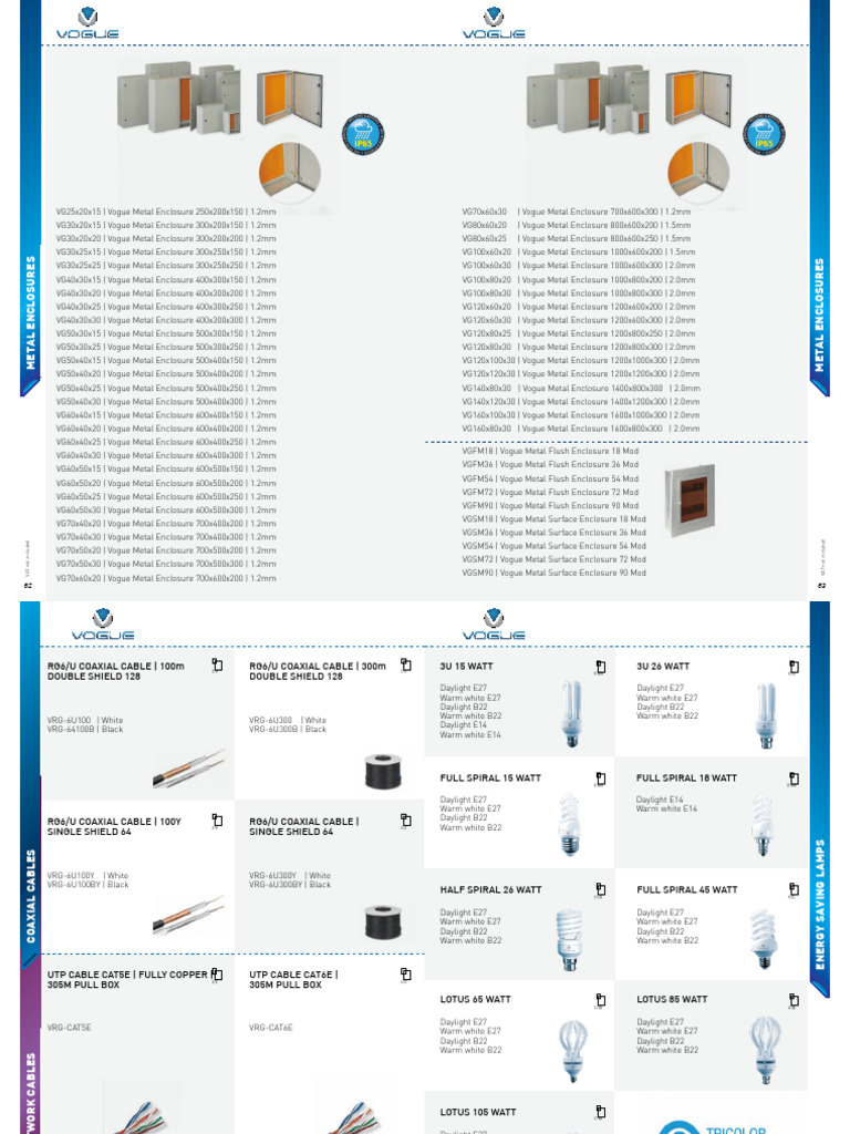Vogue Catalogue Nextech | PDF | Telecommunications | Building Engineering