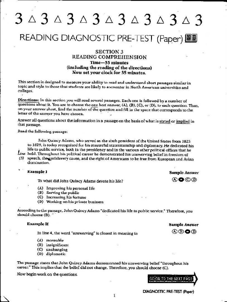 Reading For Diagnostic | PDF