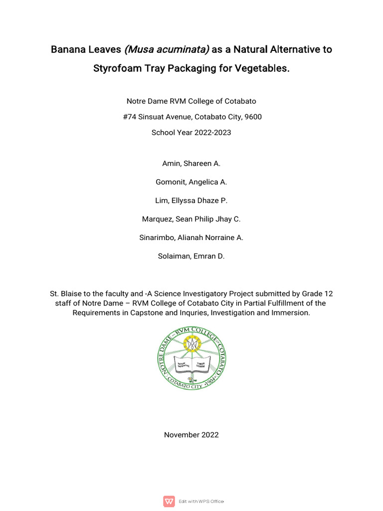 g6 Paper Final | PDF | Polystyrene | Experiment