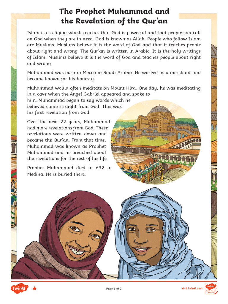 The Prophet Muhammad and The Revelation of The Quran Activity Sheets ...