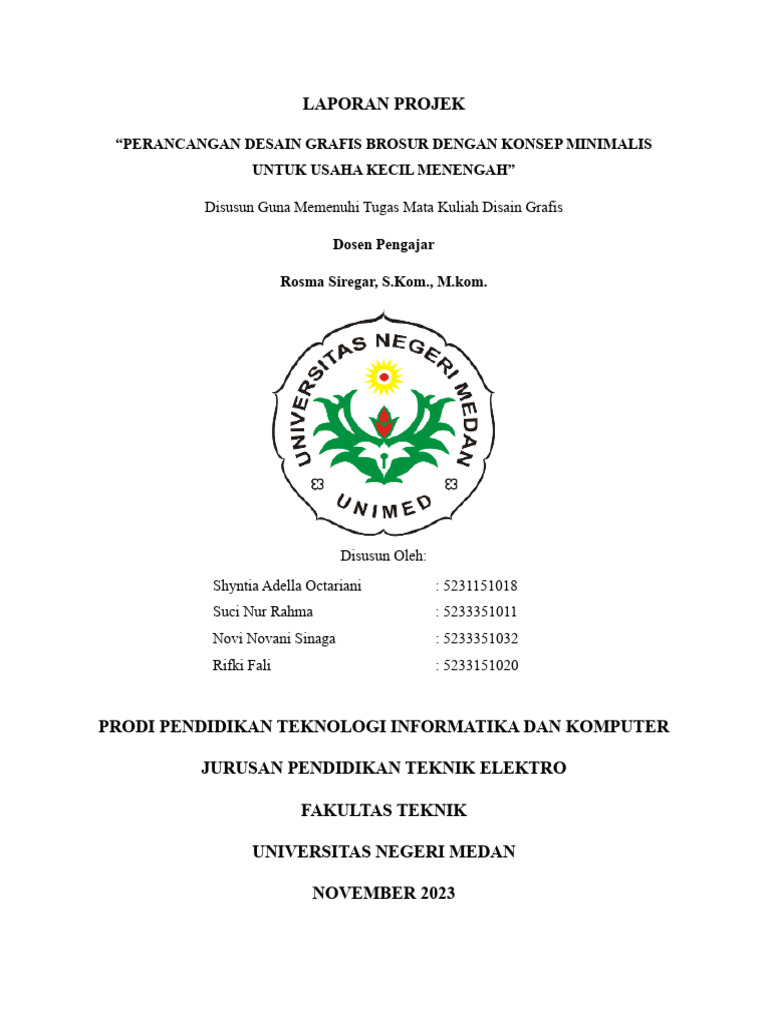 Laporan Projek Desain Grafis | PDF | Seni