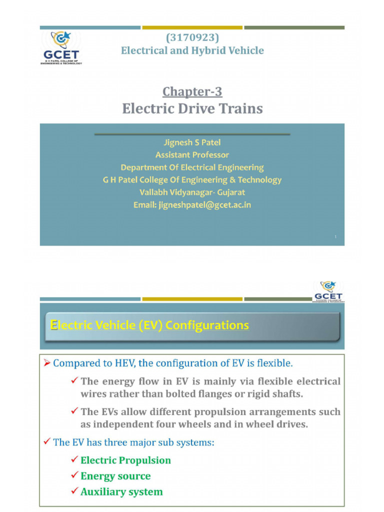 Ch-3 - Electric Drive Trains | PDF