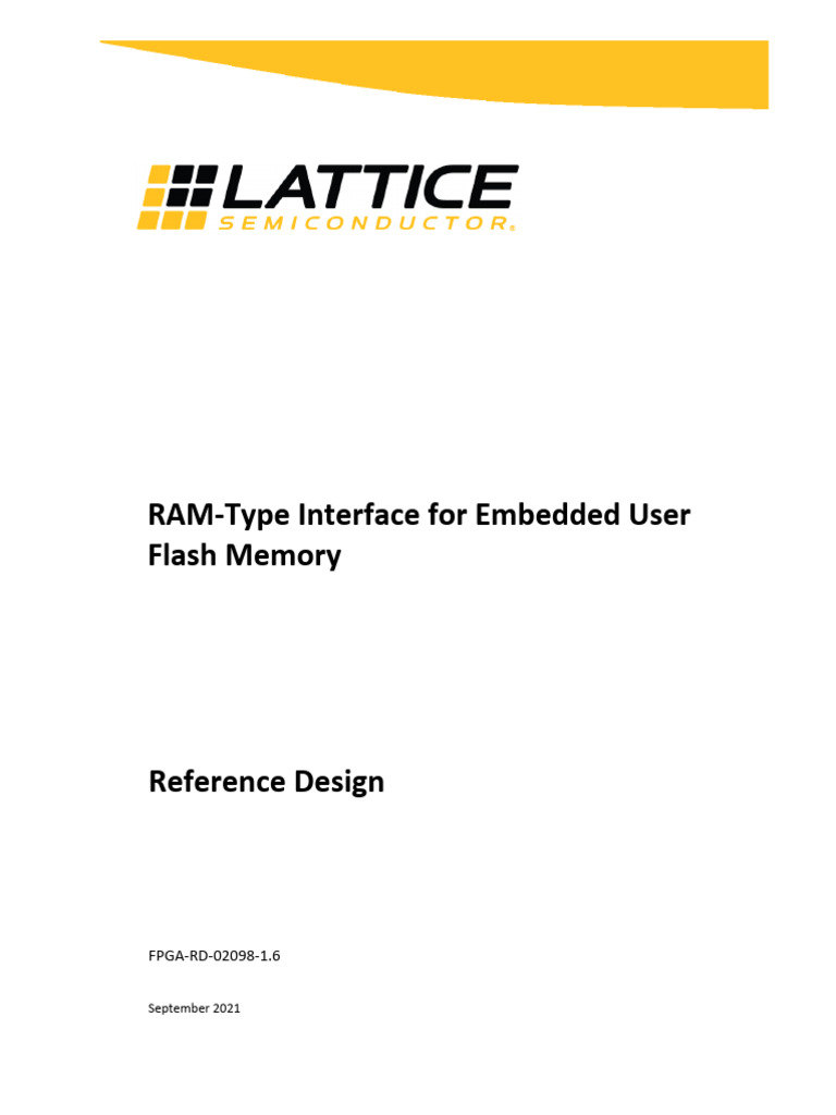 FPGA RD 02098 1 6 RAM Type Interface For Embedded User Flash Memory | PDF | Hardware Description ...