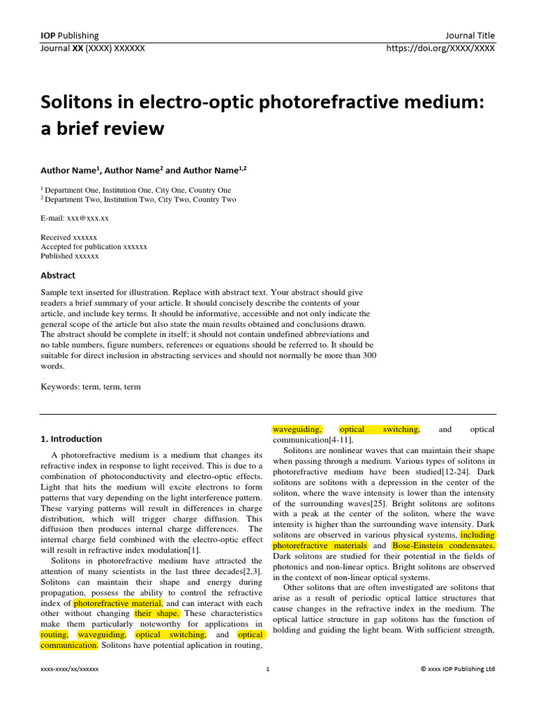 Jurnal Optika Modern | PDF | Soliton | Nonlinear Optics