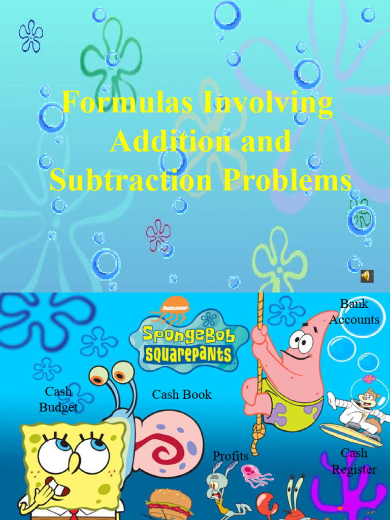 Formulas Involving Addition And Subtraction Pdf Receipt Cash