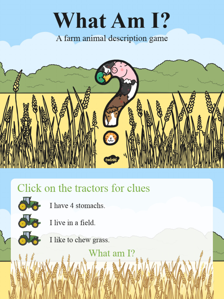 T T 5559 Farm Animal What Am I Interactive Powerpoint Game Ver 4 | PDF