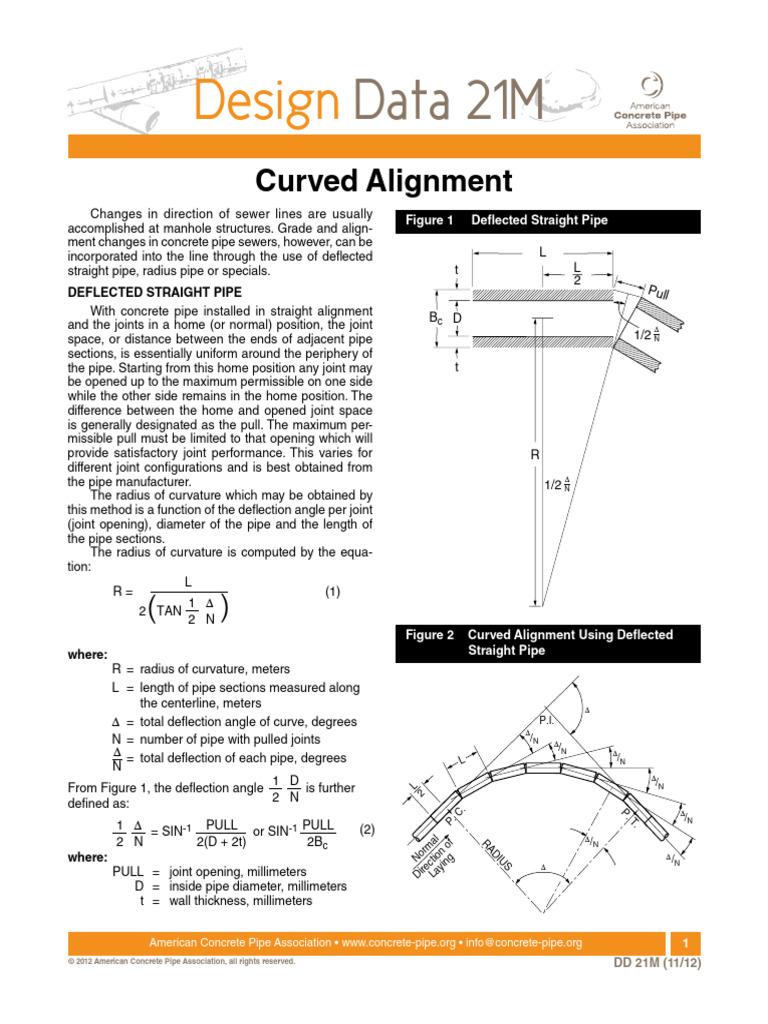 DD - 21 Curved Alignment Metric | PDF | Curvature | Pipe (Fluid Conveyance)